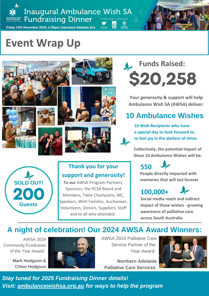 AWSA Event Wrap Up_Summary page | Ambulance Wish South Australia